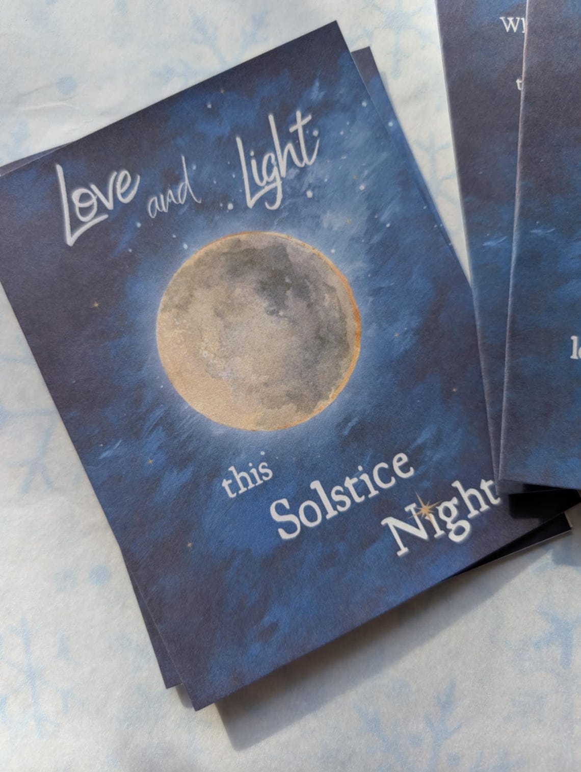 Winter Solstice Holiday Greeting Cards Notecards Blank Inside Set of 6 ...
