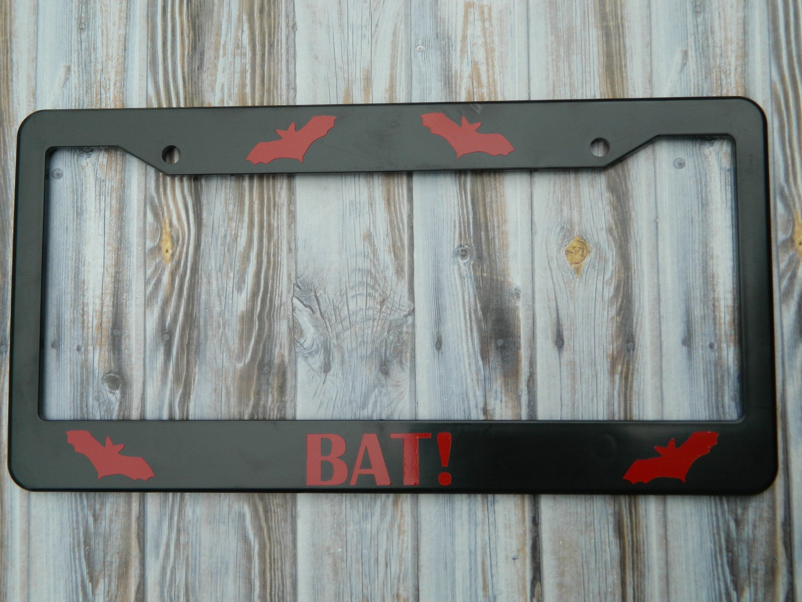 BAT License Plate Frame Blood Red Auto Decor Car Truck | Etsy