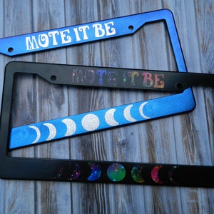 Mote It Be License Plate Frame Moon Phases Goddess Color Changing ...