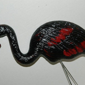 Goth Black Red Zombie Flamingo Yard Sculpture Garden Decor Blood ...