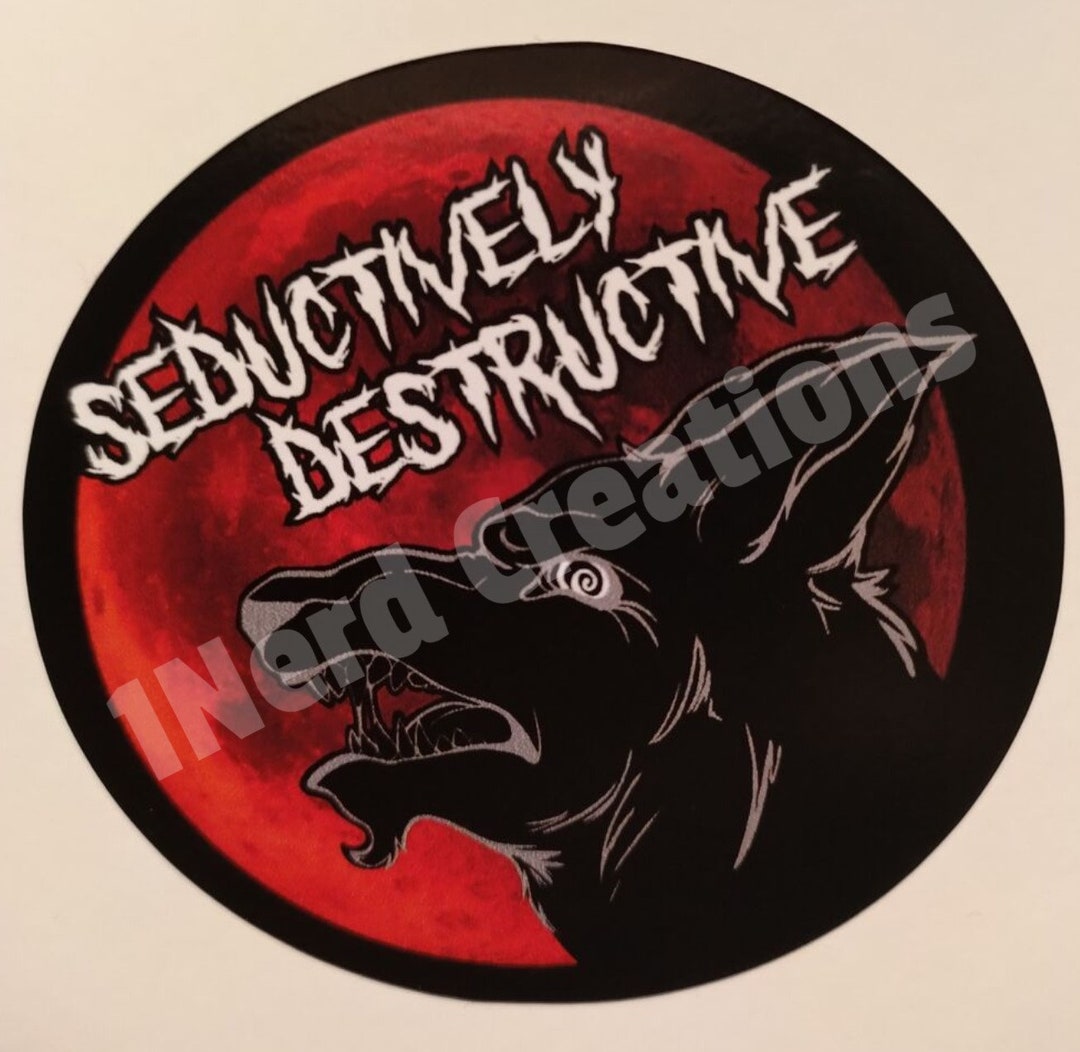 Seductively Destructive Werewolf Waterproof Sticker Decal MIW Howling ...