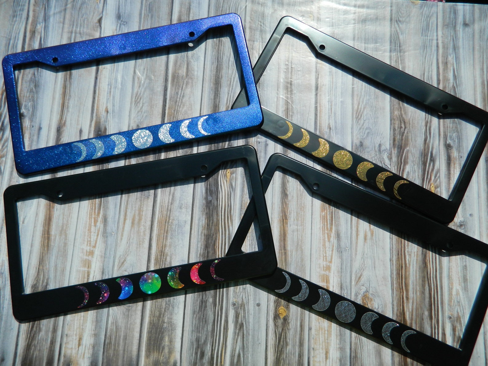 Mote It Be License Plate Frame Moon Phases Goddess Color Changing ...