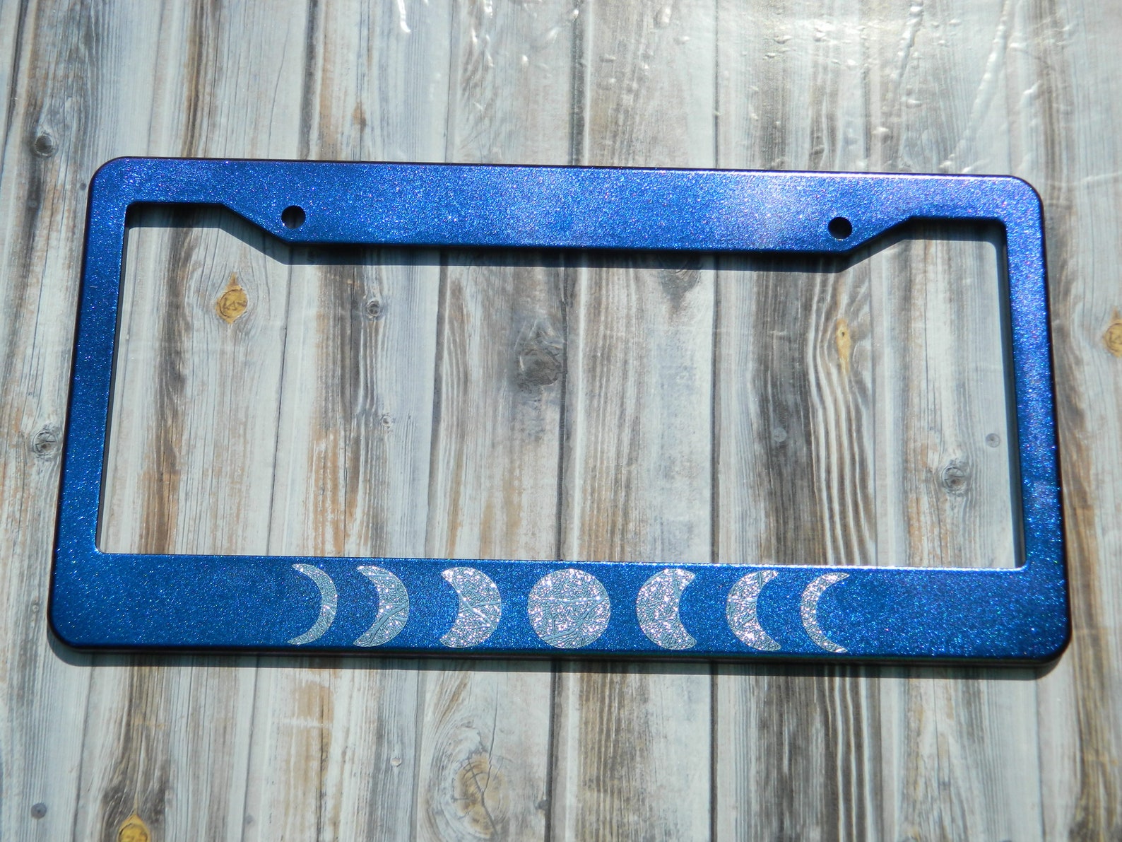 Mote It Be License Plate Frame Moon Phases Goddess Color Changing ...
