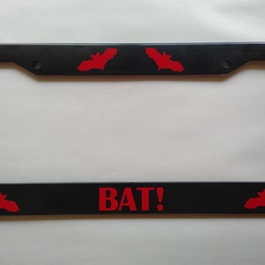 BAT! License Plate Frame Blood Red Auto Decor Car Truck Vampire Bats - Etsy