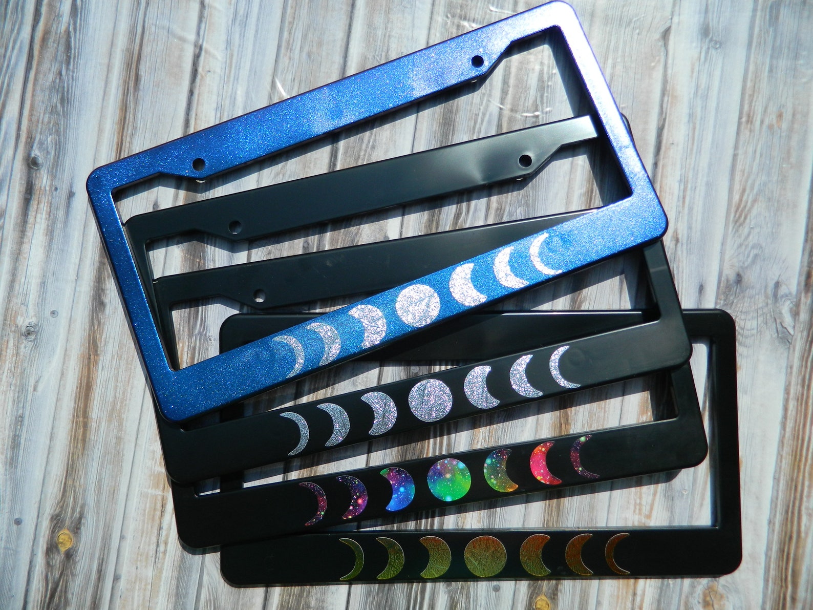 Mote It Be License Plate Frame Moon Phases Goddess Color Changing ...