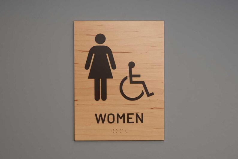 ADA - Restroom Wall Signs - Women - ISA - Etsy