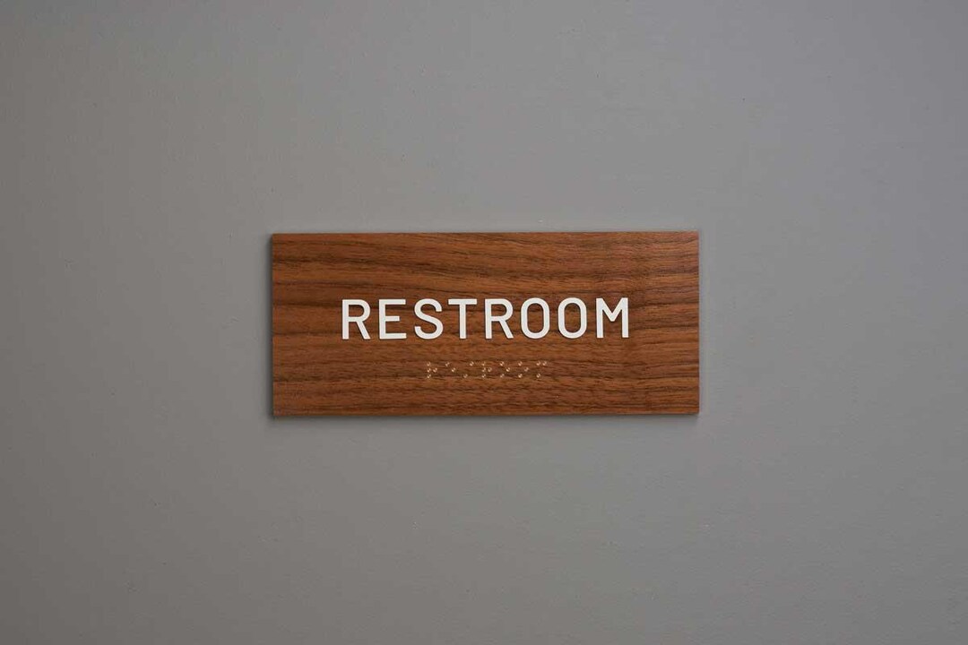 ADA - Restroom Text Only Sign - Restroom - Etsy