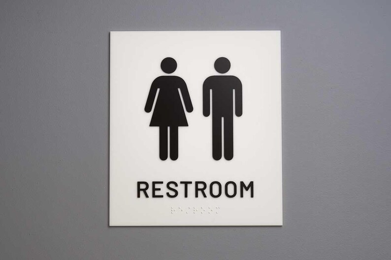 ADA - Restroom Wall Signs - Restroom - Etsy