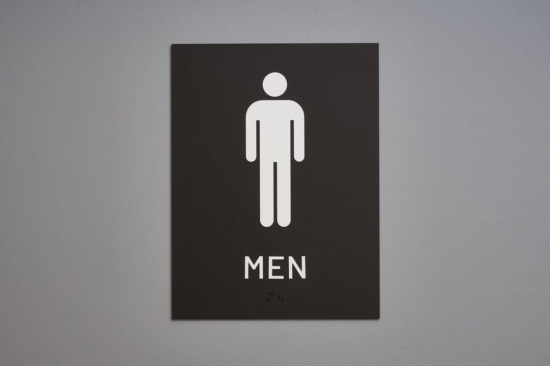 ADA - Restroom Wall Signs - Men - Etsy