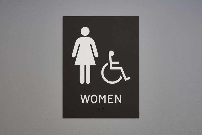 ADA - Restroom Wall Signs - Women - ISA - Etsy