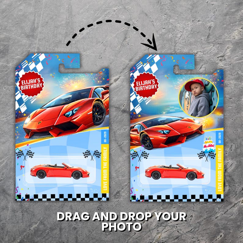 Editable Birthday Toy Car Packaging, Car Wheels Favor Template ...