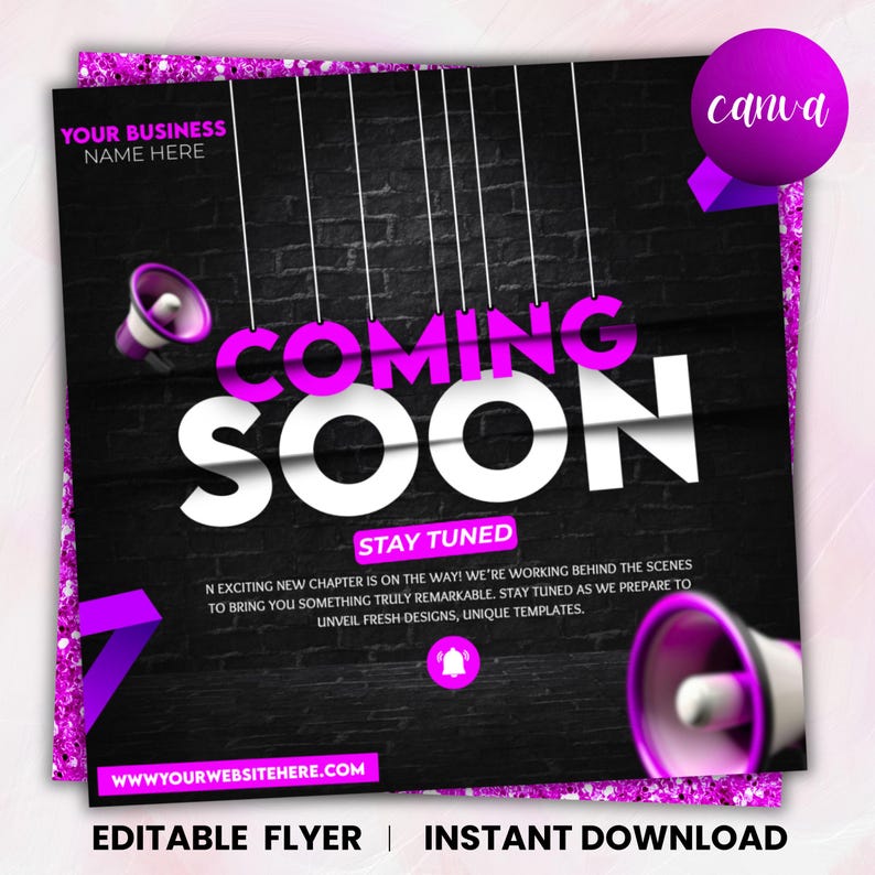 Editable Website Launch Flyer, Grand Opening Template (canva) - Etsy