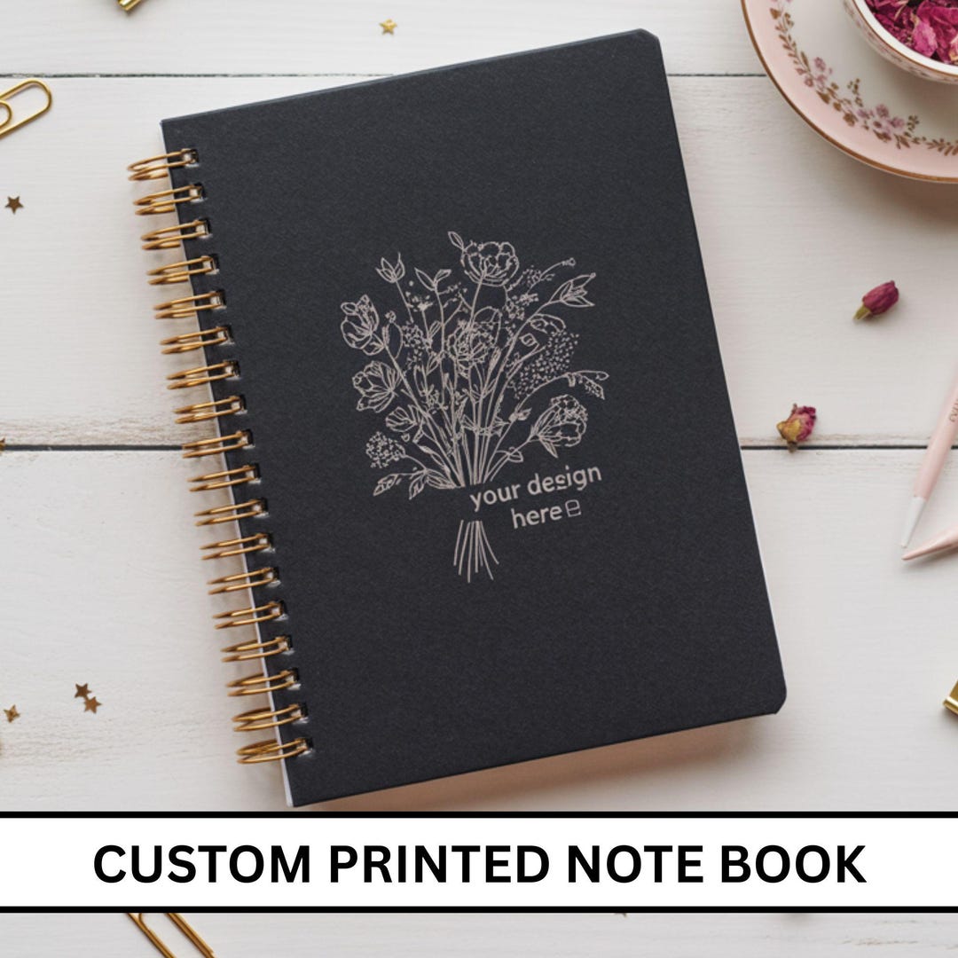 Custom Spiral Notebook, Personalized Wedding Journal, Bridesmaid Gift ...