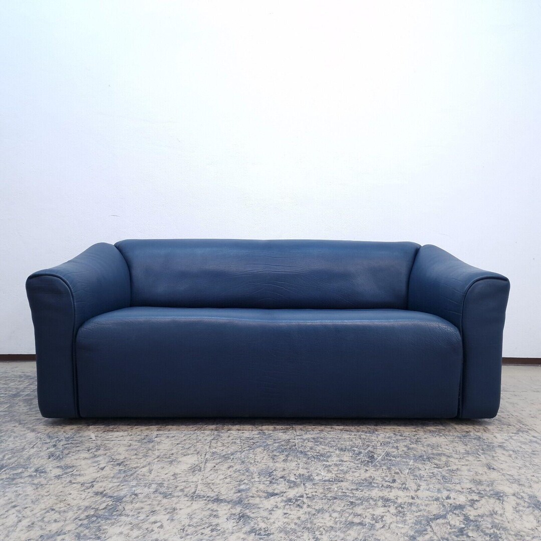 De Sede Ds 47 Blue Designer Sofa Real Leather Sofa Real Leather Couch ...