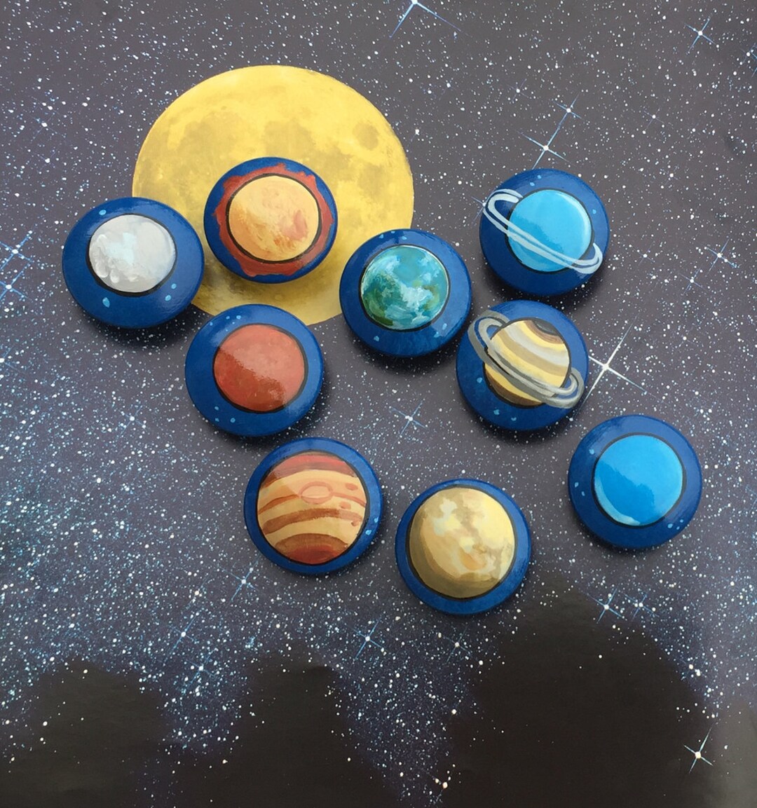 Solar System Knobs - Hand Painted Knobs - Planet Art - Knobs and Pulls ...
