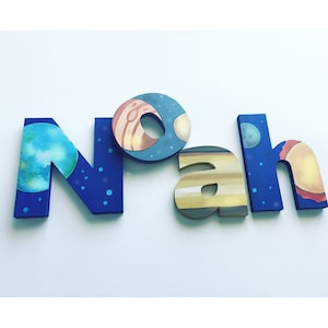 Solar System Letters Space Decor Baby Boy Nursery / Planets | Etsy Canada
