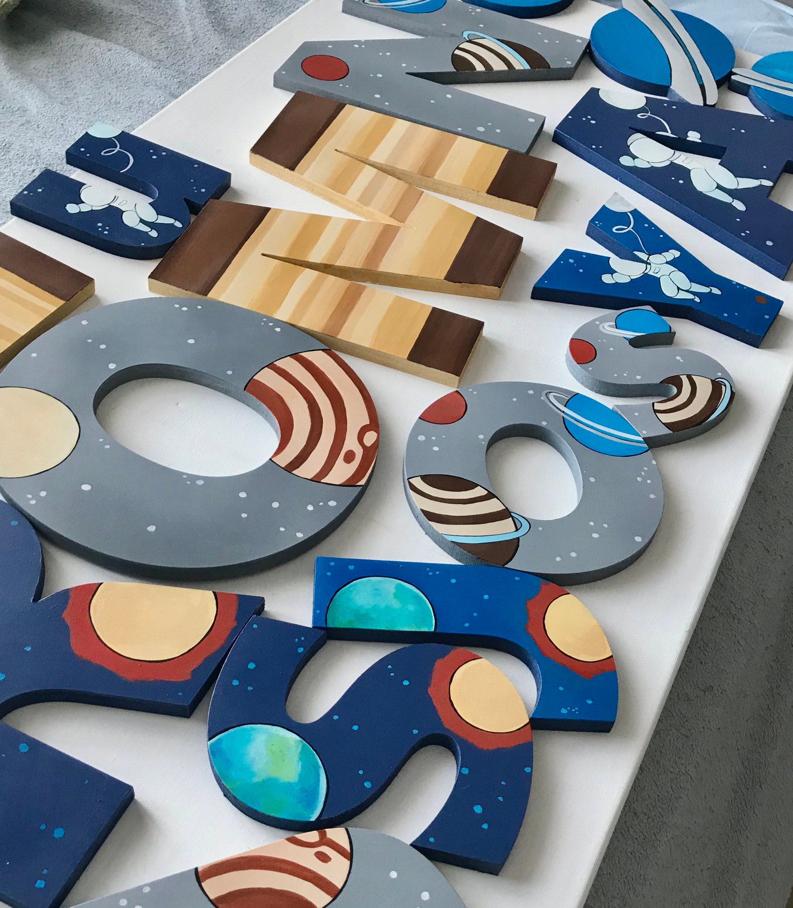 Solar System Letters Space Decor Baby Boy Nursery / Planets - Etsy Canada