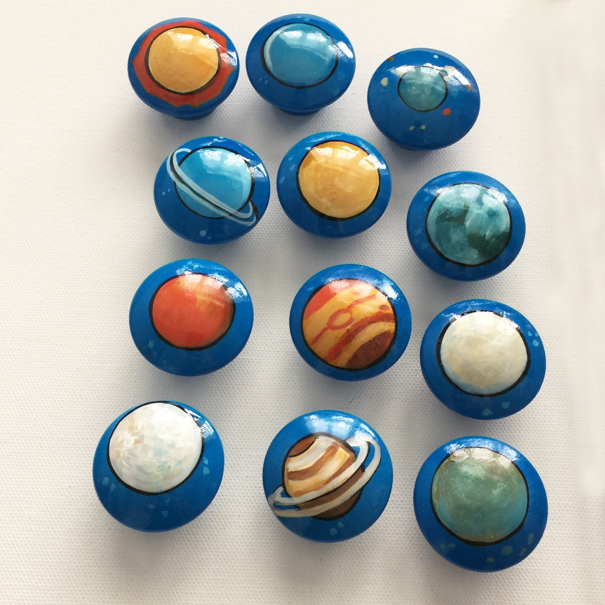 Solar System Knobs - Hand Painted Knobs - Planet Art - Knobs and Pulls ...