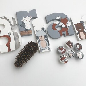 Woodland Animal Letters Forest Animals Nursery Baby Nursery Hipster ...