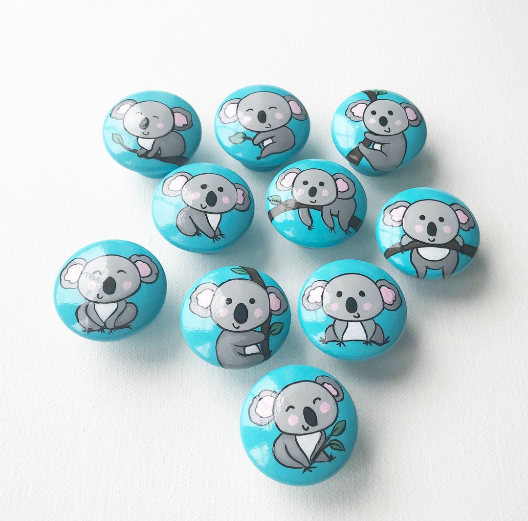 Hand Painted Knobs LRG Koala Nursery Art Koala Knobs and - Etsy