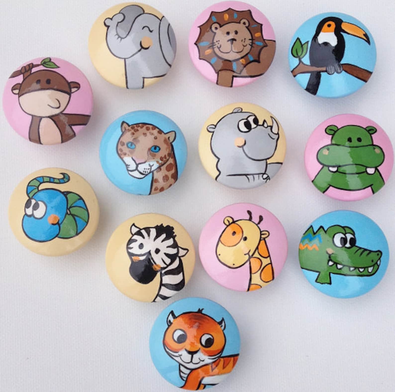 Jungle Drawer Knobs large / Dresser Knobs /baby Girl Nursery | Etsy