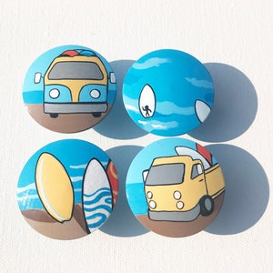 Surfing Drawer Knobs (LARGE) Surf's up Knobs and Pulls - Surfing Nursery - Surfing Board Art ...