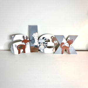 Woodland Animal Letters Forest Animals Nursery Baby Nursery Hipster ...