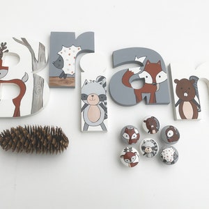 Woodland Animal Letters Forest Animals Nursery Baby Nursery | Etsy