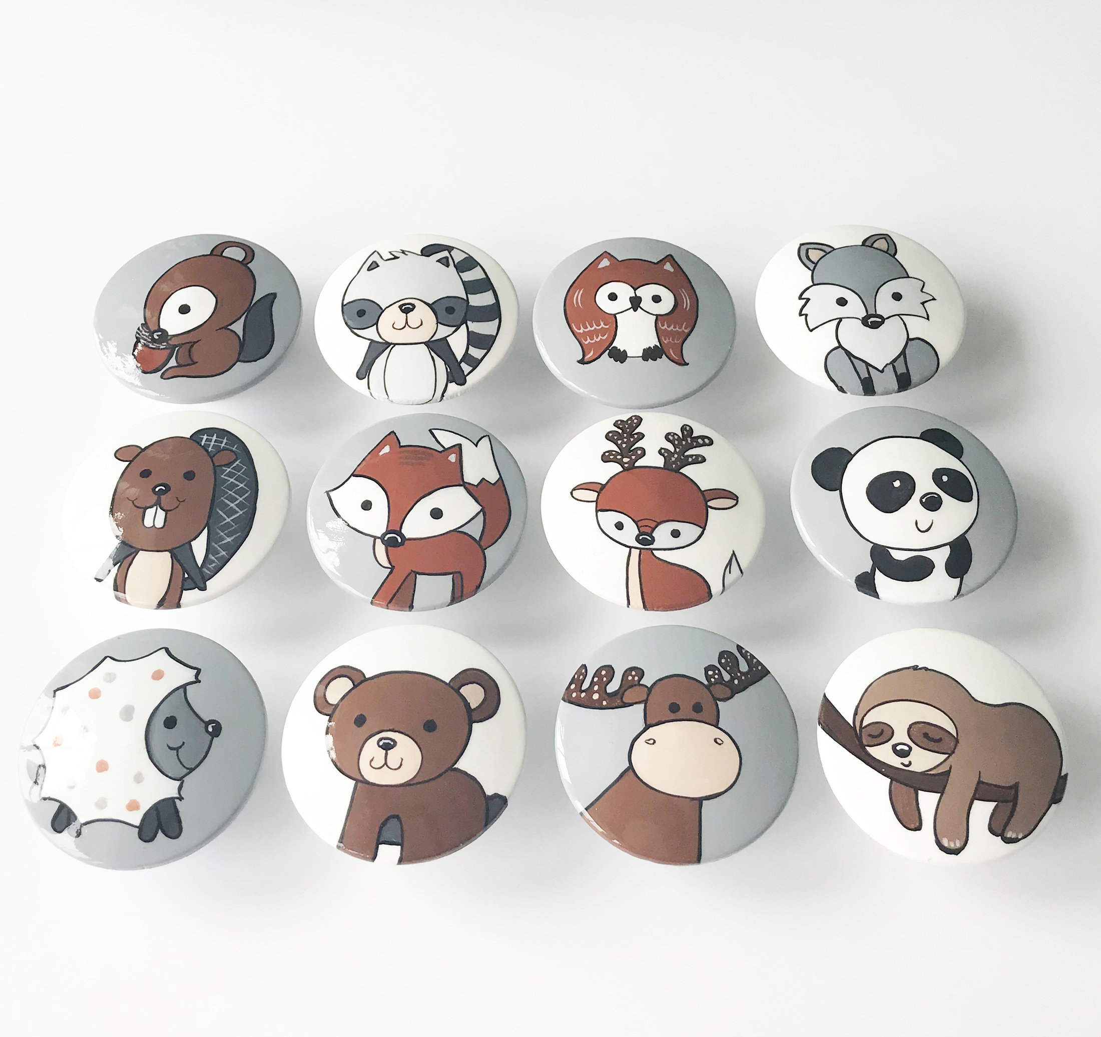 Woodland Animal Knobs Forest Animal Knobs / Dresser Pulls / - Etsy Canada