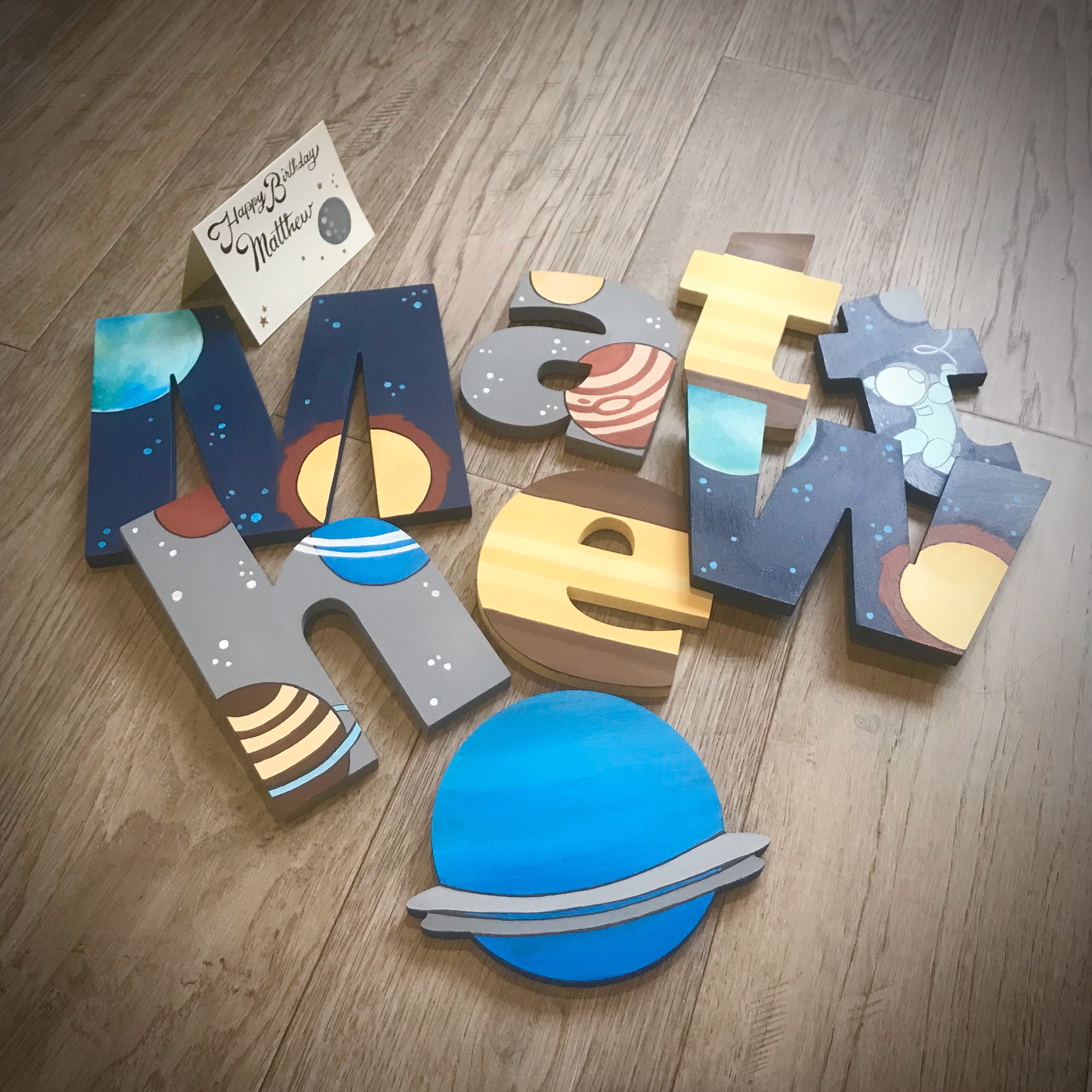 Solar System Letters Space Decor Baby Boy Nursery / Planets - Etsy Canada