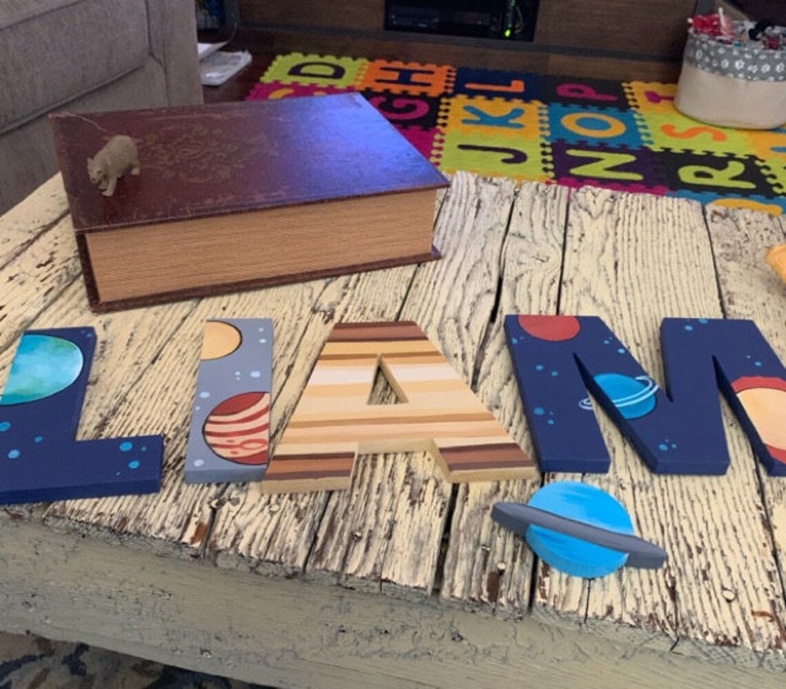 Solar System Letters Space Decor Baby Boy Nursery / Planets - Etsy Canada