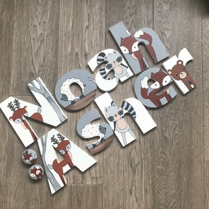 Woodland Animal Letters Forest Animals Nursery Baby Nursery Hipster ...