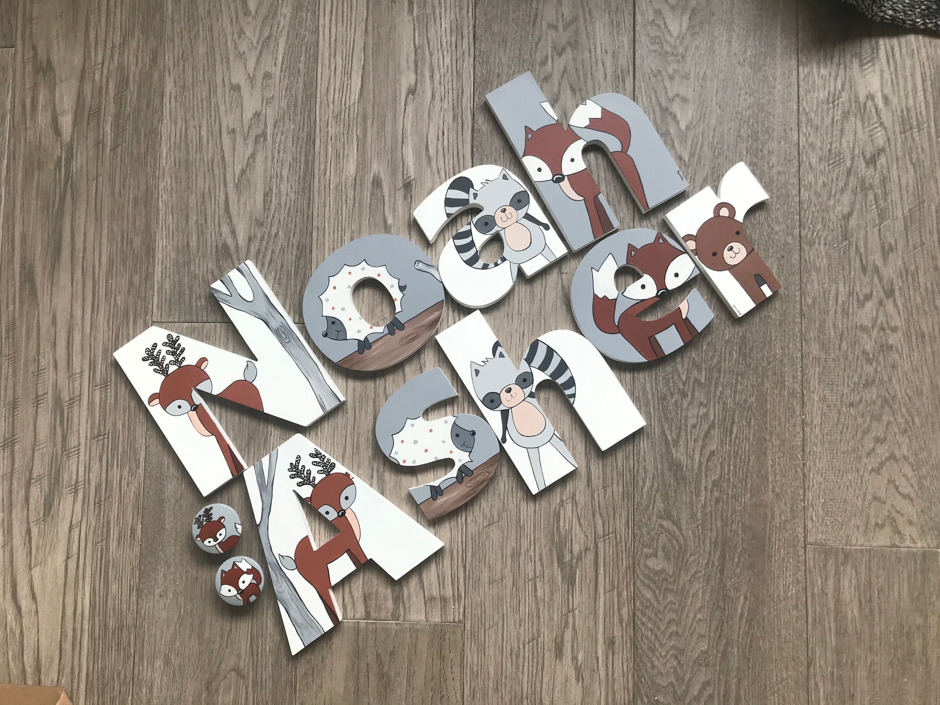 Woodland Animals Letters Forest LARGE Nursery Baby Nursery - Etsy