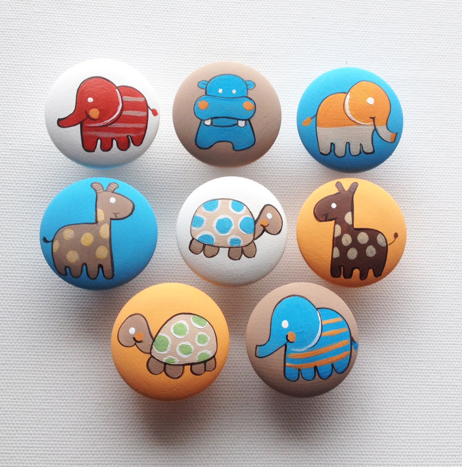 Mod Woodland Animals / Woodland Knobs / Forest Animal Knobs - Etsy