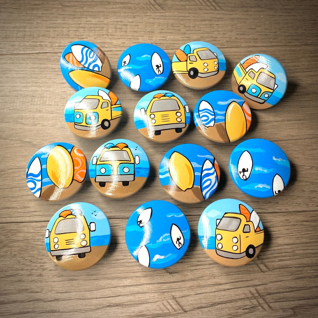 Surfing Drawer Knobs (LARGE) Surf's up Knobs and Pulls - Surfing ...