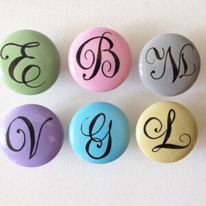 LARGE Monogram Knobs/ Letter Knobs/ Large Dresser Knobs/ Hand Painted ...