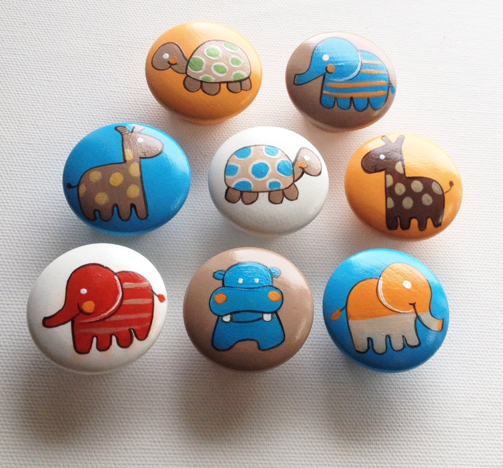 Mod Woodland Animals / Woodland Knobs / Forest Animal Knobs - Etsy