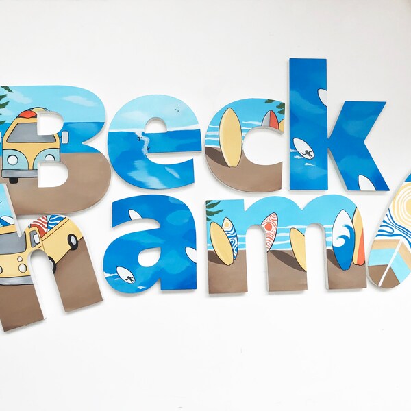Surf Letters - Etsy