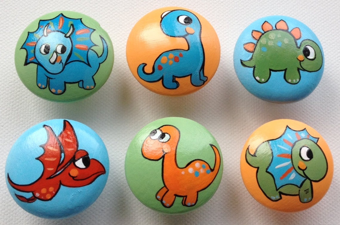 Dinosaur Drawer Pulls / Dresser Knobs Dino Room Decor Dresser Knobs and ...