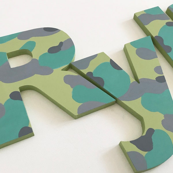 Camo Letters - Etsy