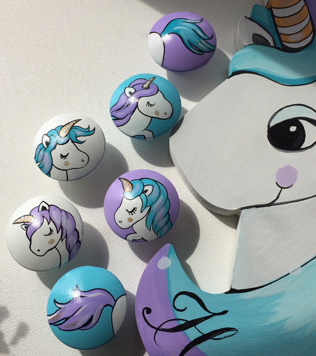Unicorn Knobs Unicorn Drawer Pulls Unicorn Party Unicorn Girls - Etsy