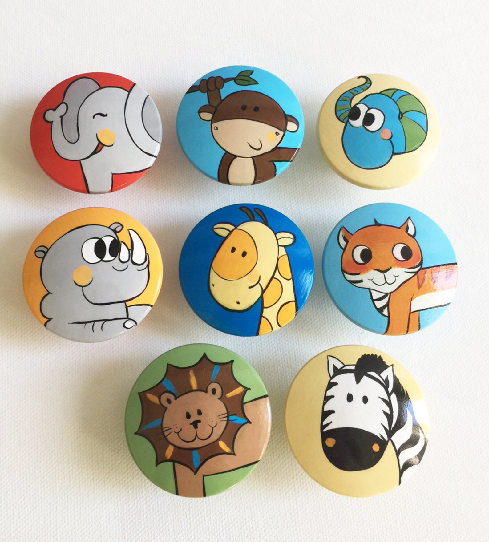 Animal Drawer Pulls large / Animal Nursery Art - Etsy
