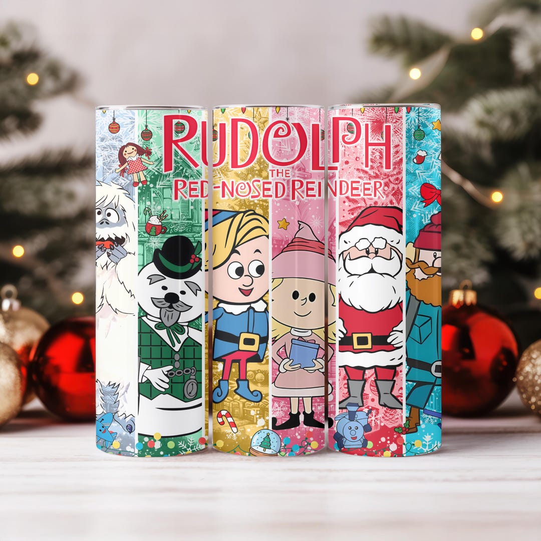 Rudolph Tumbler | 20oz Double-walled Stainless Steel Cup | Reindeer ...