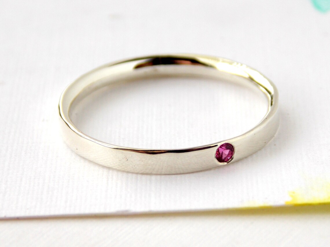 Inside Out Birthstone Ring: Silver Ring Sterling Silver Ring - Etsy