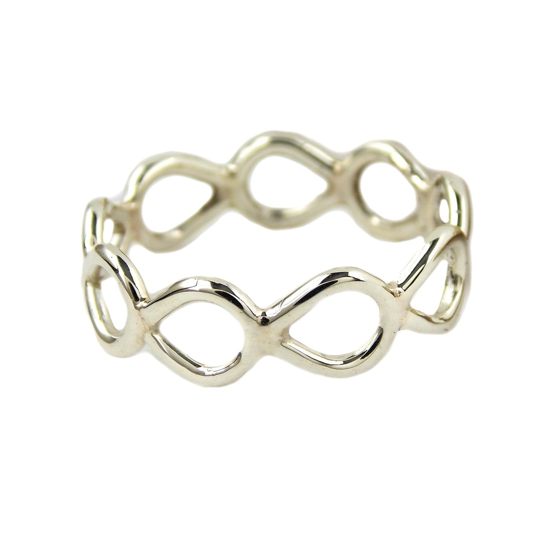 Sterling Loop Lace Ring: Sterling Silver Ring, Stacking Ring, Loop Ring ...