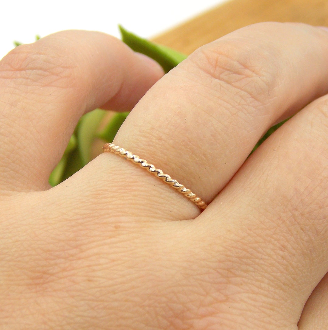 Gold-filled Simple Twisted Rope Ring: 14K Gold-filled Ring, Twisted ...