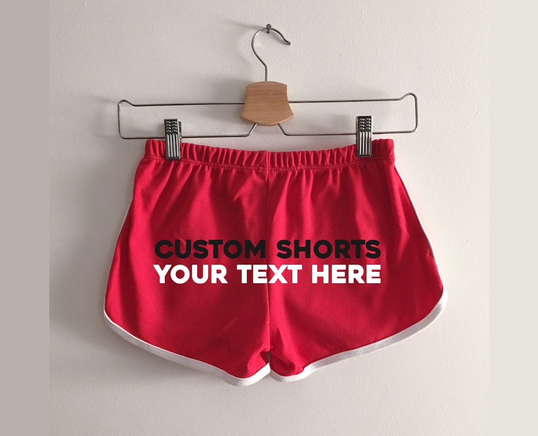 Custom Text Shorts Choose Any Phrase/name From Over 50 Text - Etsy
