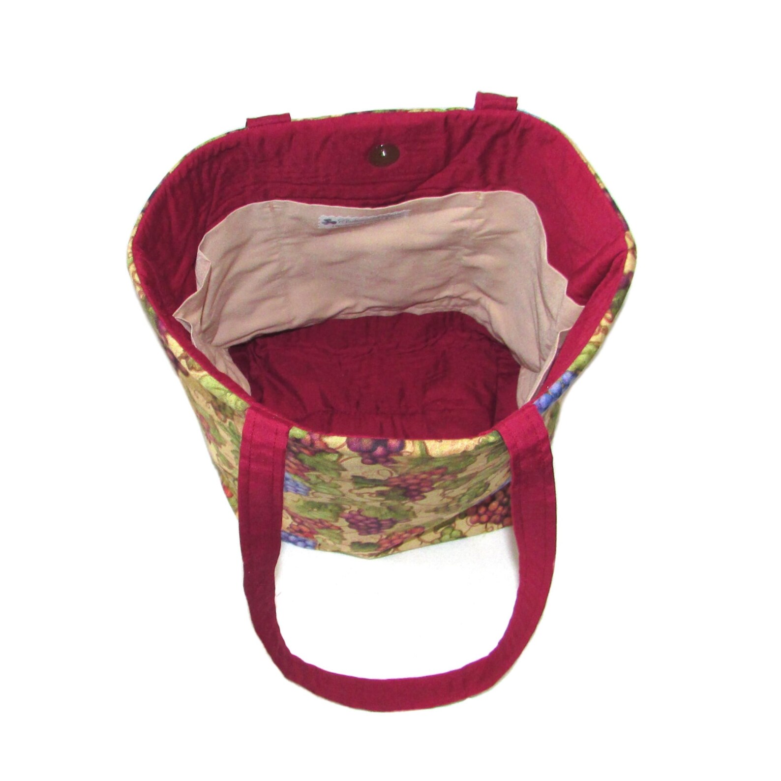 Grapes Tote Bag, Wine Cloth Purse, Handmade Handbag, Winery, Vineyard ...