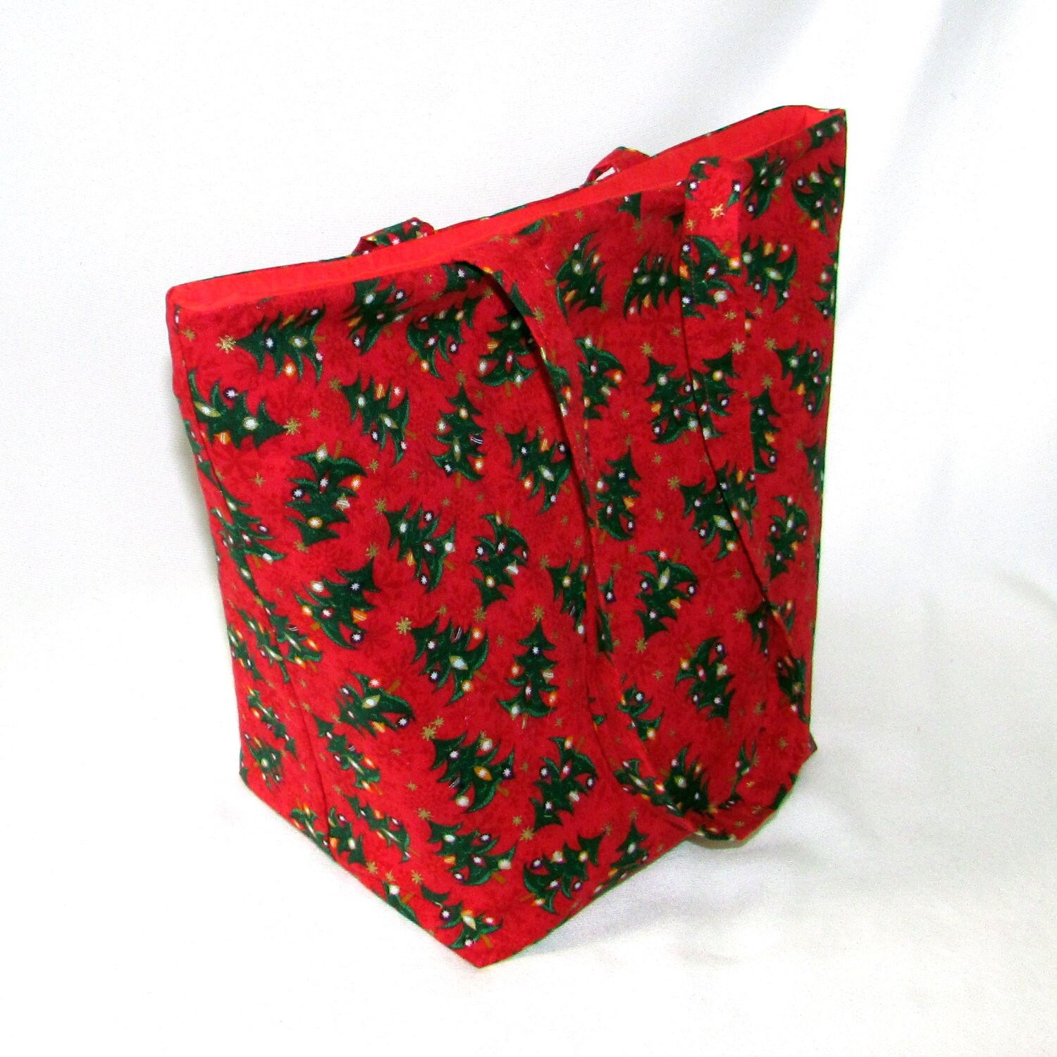 Christmas Tree Shoulder Bag, Cloth Purse, Handmade Handbag, Holiday ...