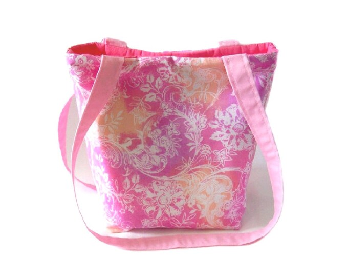 Pink Batik Purse Small Tote Bag Cloth Purse Handmade - Etsy